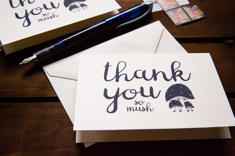 Mini Thank You So Mush Card 5 Pack – Fine Lime Illustrations